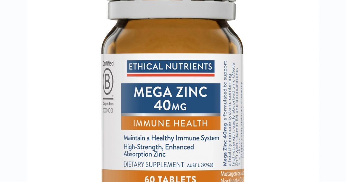 Ethical Nutrients Mega Zinc 40mg | Natures Works